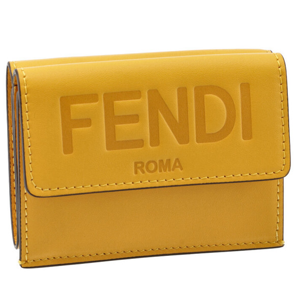 Fendi | Bags | Fendi Roma Trifold Wallet Yellow | Poshmark